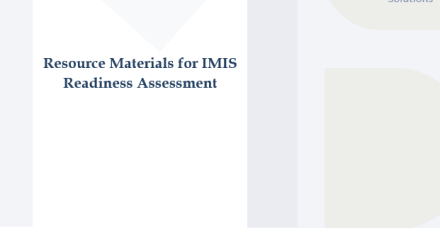 IMIS Readiness Assessm... | IMIS Knowledge Products