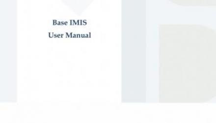 Base IMIS User Manual | IMIS Knowledge Products